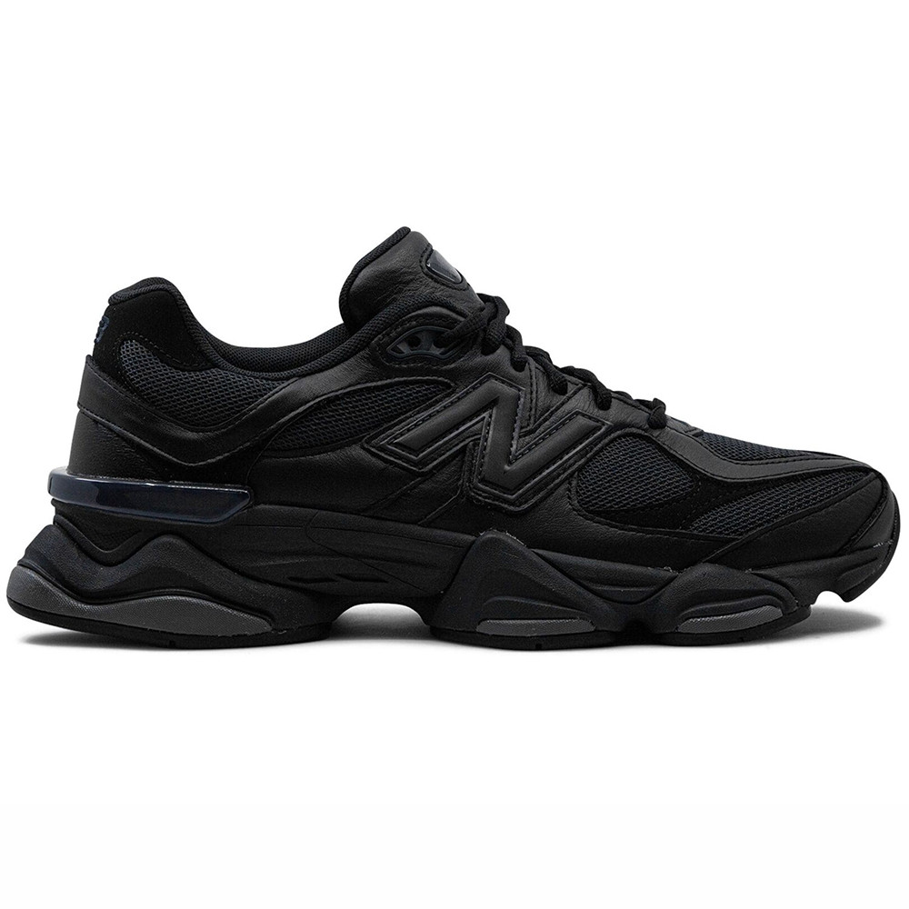 New Balance 9060 “Triple Black Leather” Sneakers