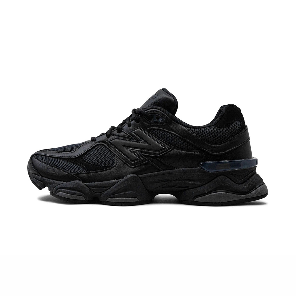 New Balance 9060 “Triple Black Leather” Sneakers
